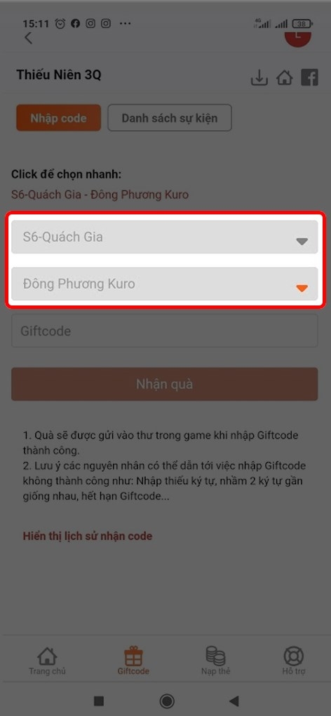 Code Thiếu Niên 3Q mới nhất tháng 10/2025 nhận quà hấp dẫn